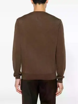 Corneliani Crew-neck Long-sleeve Sweater - Brown