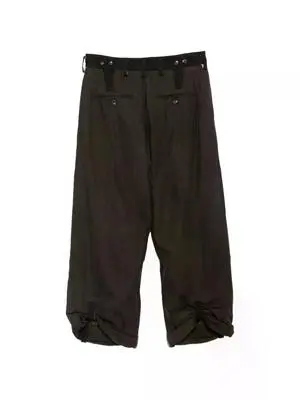 ZIGGY CHEN Herringbone-pattern Panelled Trousers