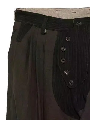 ZIGGY CHEN Herringbone-pattern Panelled Trousers
