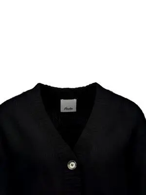 ALLUDE V-neck Button-up Cardigan - Black