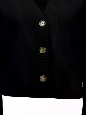 ALLUDE V-neck Button-up Cardigan - Black