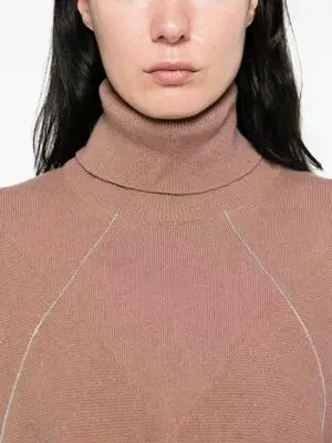 Peserico Argyle-knit Roll-neck Sweater