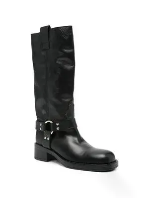 GISEL B Harness-detail Leather Boots