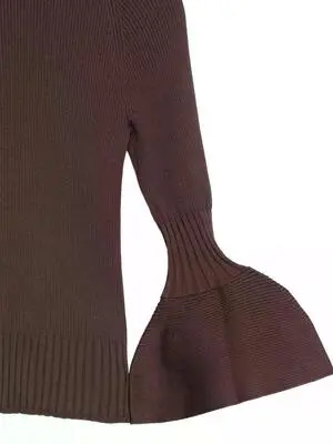 GENNY Ribbed Bell-sleeve Sweater
