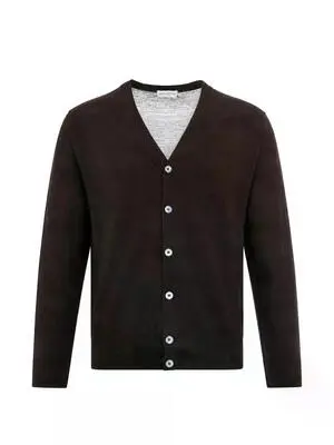 BALLANTYNE Button-up Wool Cardigan - Brown