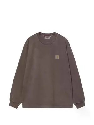 Carhartt Work In Progress Logo-patch Long-sleeved T-shirt - Brown