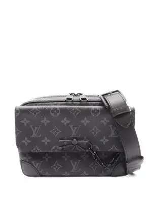LOUIS VUITTON 2010s Monogram Eclipse Steamer Messenger Bag - Black