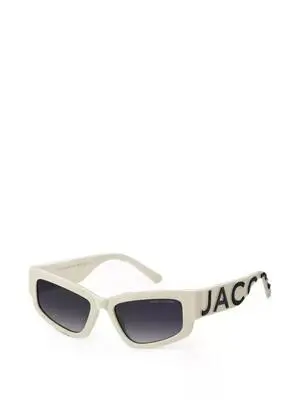 Marc Jacobs Logo-arm Geometric-frame Sunglasses