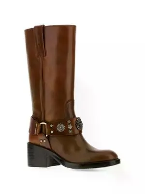 Chloé Dakota Studded Leather Boots