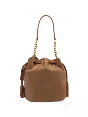 LA CARRIE Dark Wave Bucket Bag - Brown