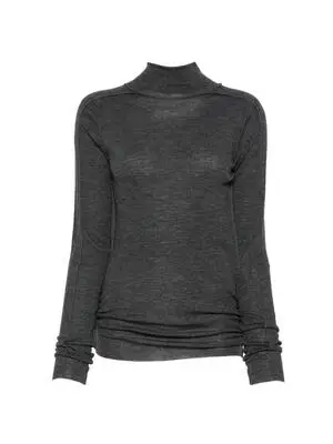 Soeur Lois Roll-neck Long-sleeve T-shirt - Grey