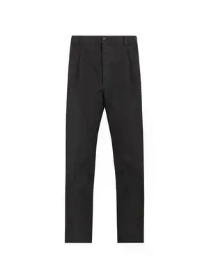 MASSIMO OSTI STUDIO Pleated Straight-leg Trousers - Black