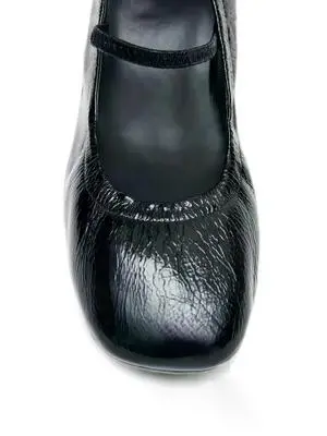 ALOHAS Rhiane Crinkled-finish Block-heel Pumps