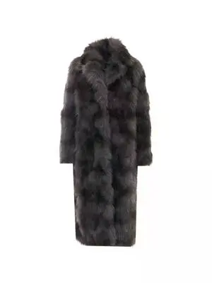 SWORD 6644 Shearling-texture Notch-lapel Coat