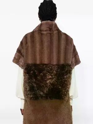 CENERE GB Faux-fur Panelled Coat