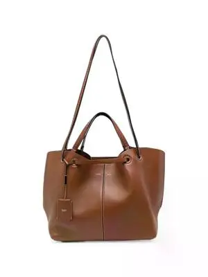 Max Mara Contrast-stitching Tote Bag - Brown