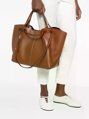 Max Mara Contrast-stitching Tote Bag