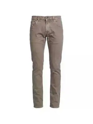PT TORINO Logo-patch Slim-fit Trousers - Neutrals