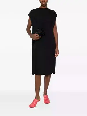 LANVIN Bow-detail Pleated Midi Dress