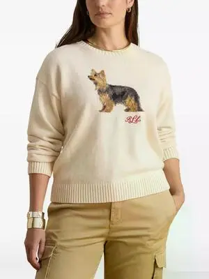 Ralph Lauren Dog-intarsia Cotton Sweater