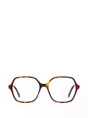 Carolina Herrera Geometric-frame Glasses - Brown