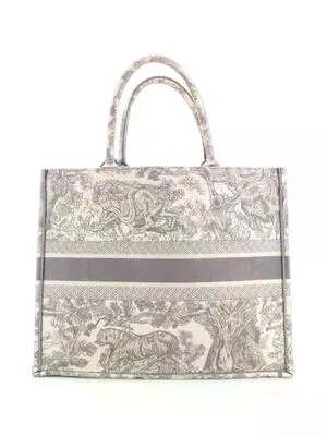 Dior Book Embroidered Canvas Large Tote Bag