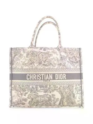 Dior Book Embroidered Canvas Large Tote Bag