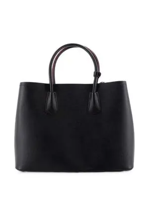 Prada Cuir Double Saffiano Leather Medium Tote Bag - Black