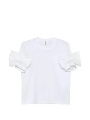 Noir Kei Ninomiya Bow-detail T-shirt - White