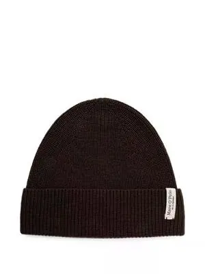 Marc O'polo Ribbed-knit Turn-up Beanie Hat - Brown