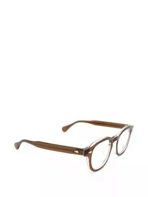 JULIUS TART OPTICAL Ar Round-frame Glasses - Brown