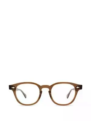 JULIUS TART OPTICAL Ar Round-frame Glasses - Brown