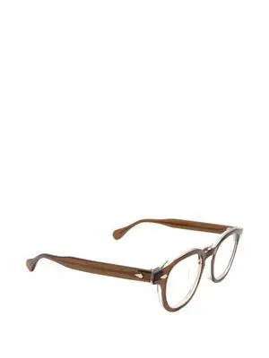 JULIUS TART OPTICAL Ar Round-frame Glasses - Brown