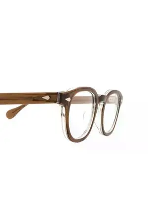 JULIUS TART OPTICAL Ar Round-frame Glasses - Brown