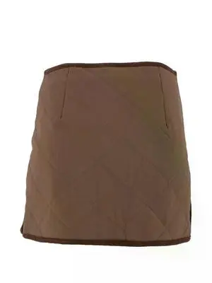 ELEH Quilted Corduroy-trim Mini Skirt