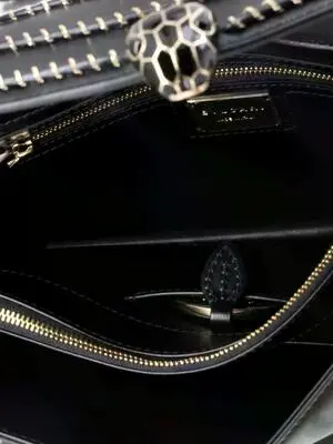 BVLGARI Serpenti Forever Embellished Leather Medium Shoulder Bag