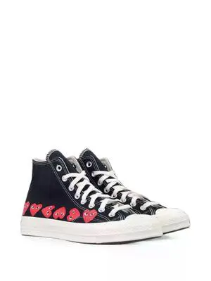 Comme Des Garçons X Converse Chuck 70 Hi Heart-print Sneakers