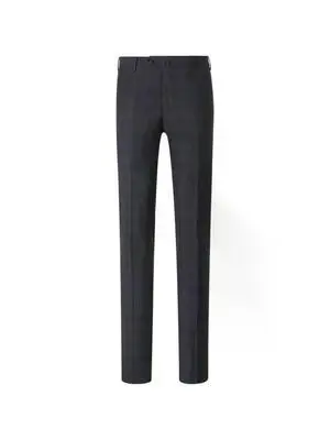 PT TORINO Checked Slim-fit Trousers - Blue