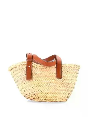 Loewe Basket Raffia Small Tote Bag - Neutrals