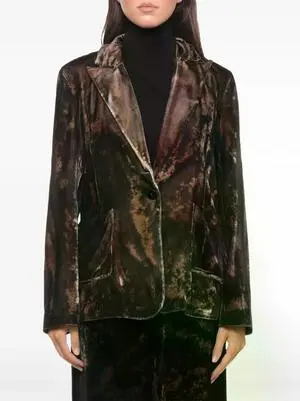 Avant Toi Velvet-effect Single-breasted Jacket