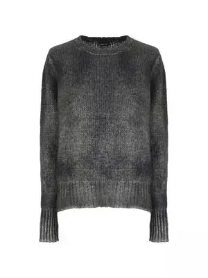 Avant Toi Faded-effect Ribbed-trim Sweater