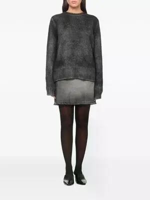 Avant Toi Faded-effect Ribbed-trim Sweater