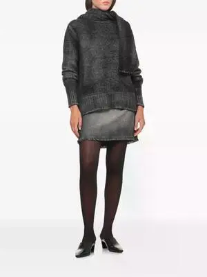 Avant Toi Faded-effect Ribbed-trim Sweater