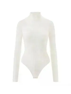 Elisabetta Franchi Mesh-panel Bodysuit - Neutrals