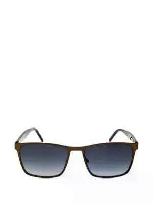 Hugo Rectangle-frame Sunglasses - Brown