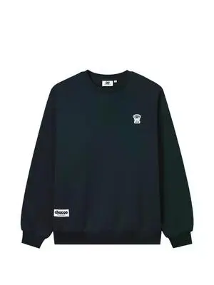 CHOCOOLATE Logo-patch Crew-neck Sweatshirt - Blue