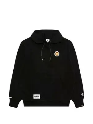 AAPE BY *A BATHING APE Basic Aaper Logo-embroidered Drawstring Hoodie - Black