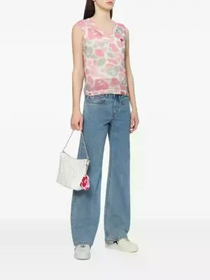 AAPE BY *A BATHING APE Logo-appliqué Camouflage-print Tank Top - Pink