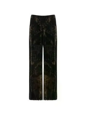 Avant Toi Velvet-effect Wide-leg Trousers