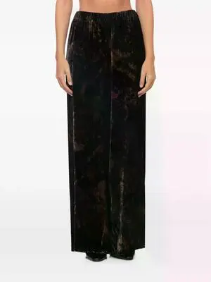 Avant Toi Velvet-effect Wide-leg Trousers